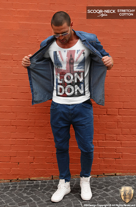 London Men's T-shirt Big Ben UK Flag RB Design Tank Top MD013 – RB ...