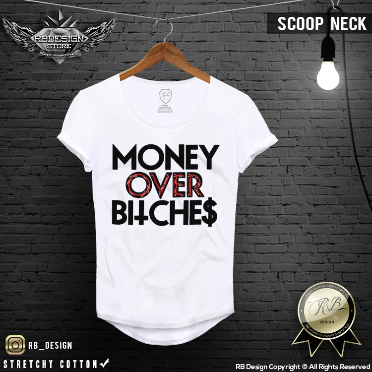 Men's Funny Slogan T-shirt Money Over Bitches Tank Top MD696 – RB ...