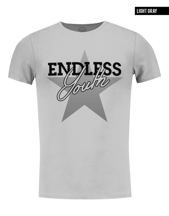 Men's Stylish Casual T-shirt "Endless Youth" Scoop Crew Neck / Color O ...