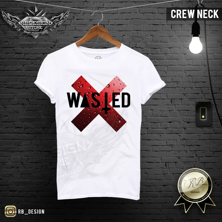 Mens Cross T-shirt Wasted Youth RB Design Inverted Cross Tee Shirts MD ...