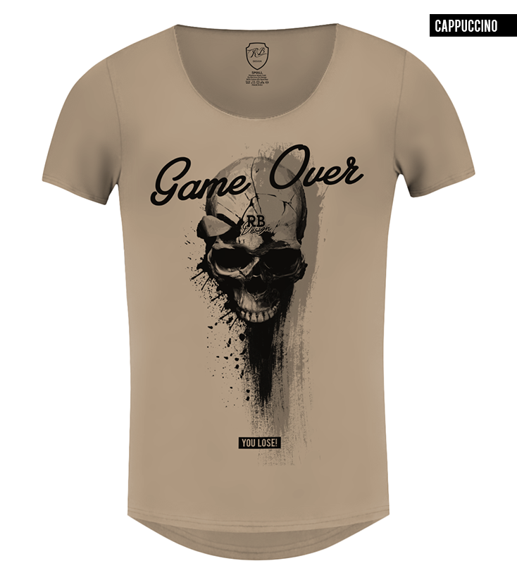 Men's Designer Skull T-shirt "Game Over You Lose" / Color Option / MD8 ...