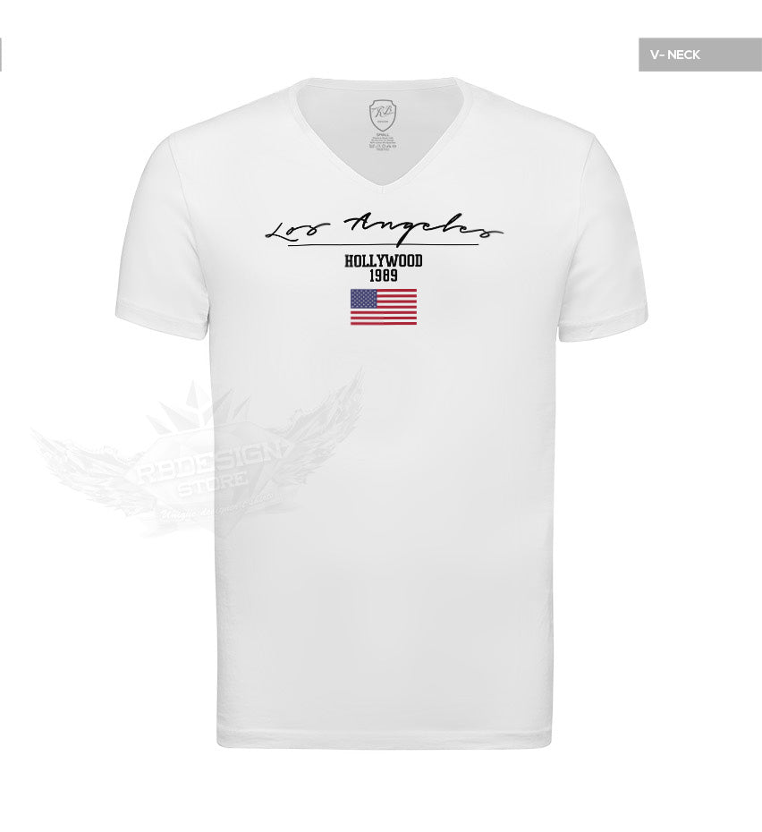 Casual Men's T-shirt Los Angeles US FLag Street Fashion Tee MD917 – RB ...